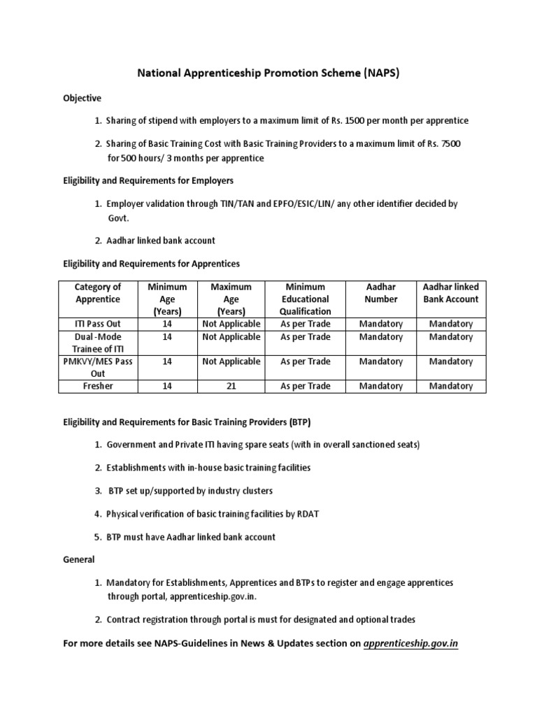 NAPS Eligibility and Benefits Overview | PDF