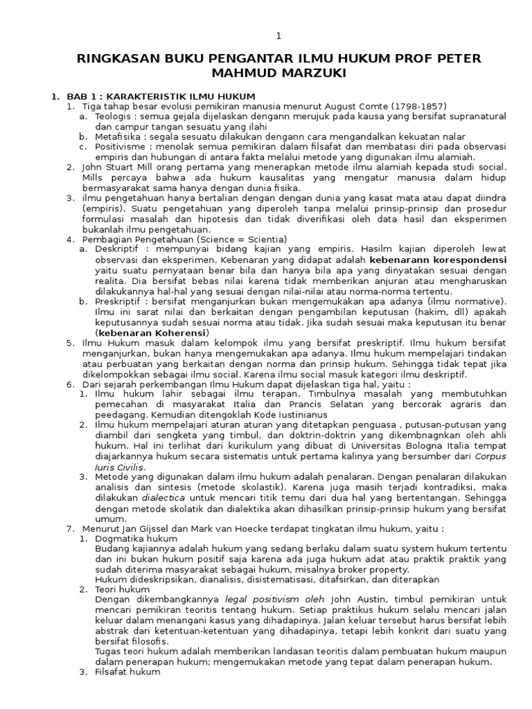 Pengantar Ilmu Hukum Prof Peter Mahmud Marzuki | PDF