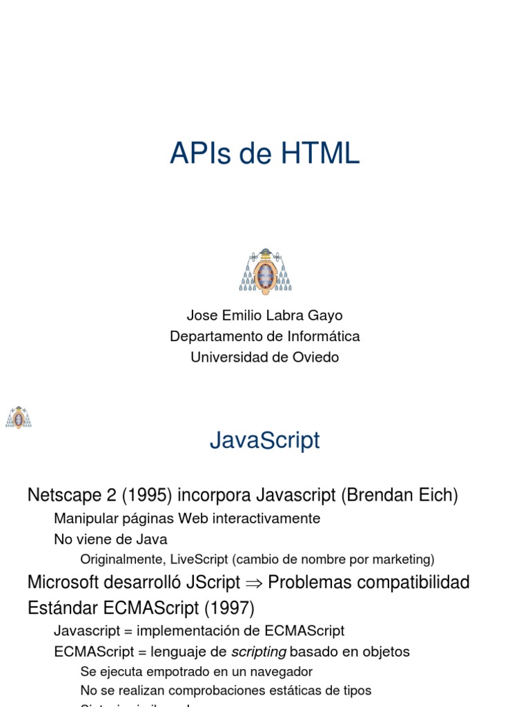 10 Apis HTML | PDF | Script Java | Modelo de objeto de documento