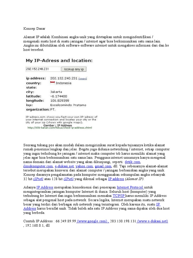 Konsep Dasar Ipv6 | PDF