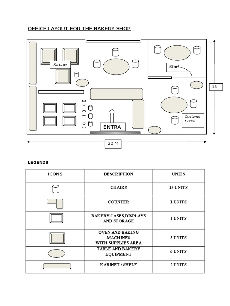 Office Layout For The Bakery Shop: Entra | PDF