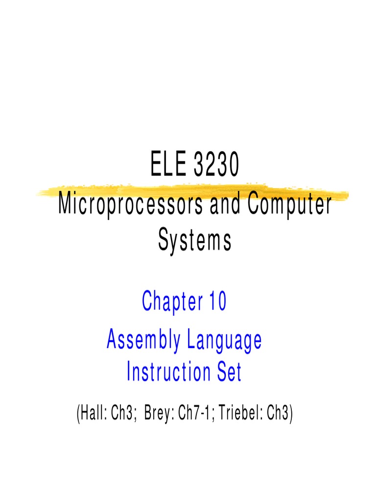 Ch10 Assem | PDF | Assembly Language | Computer Program