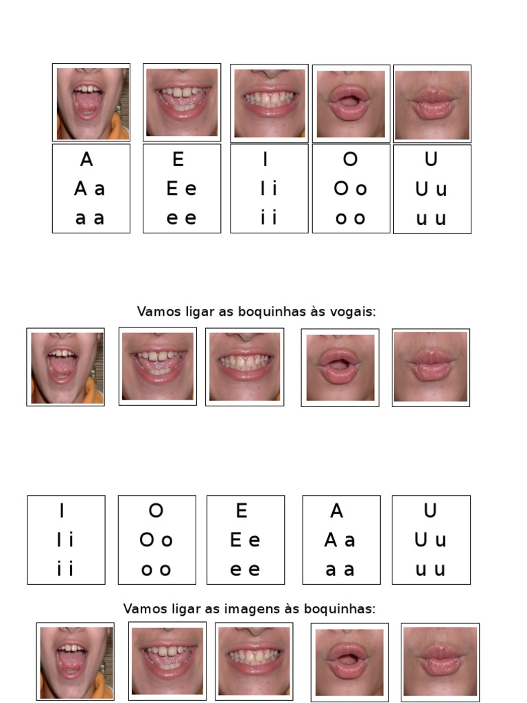 Vogais Com Boquinhas e Letras | PDF