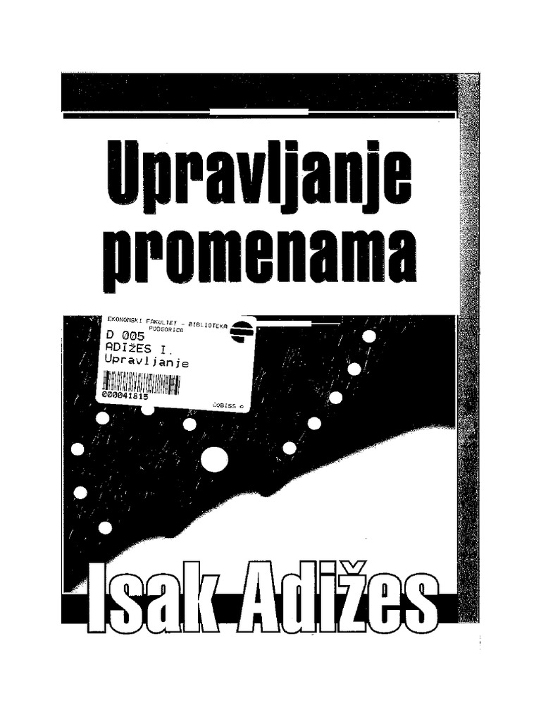 Isak Adizes-Upravljanjepromenama S | PDF