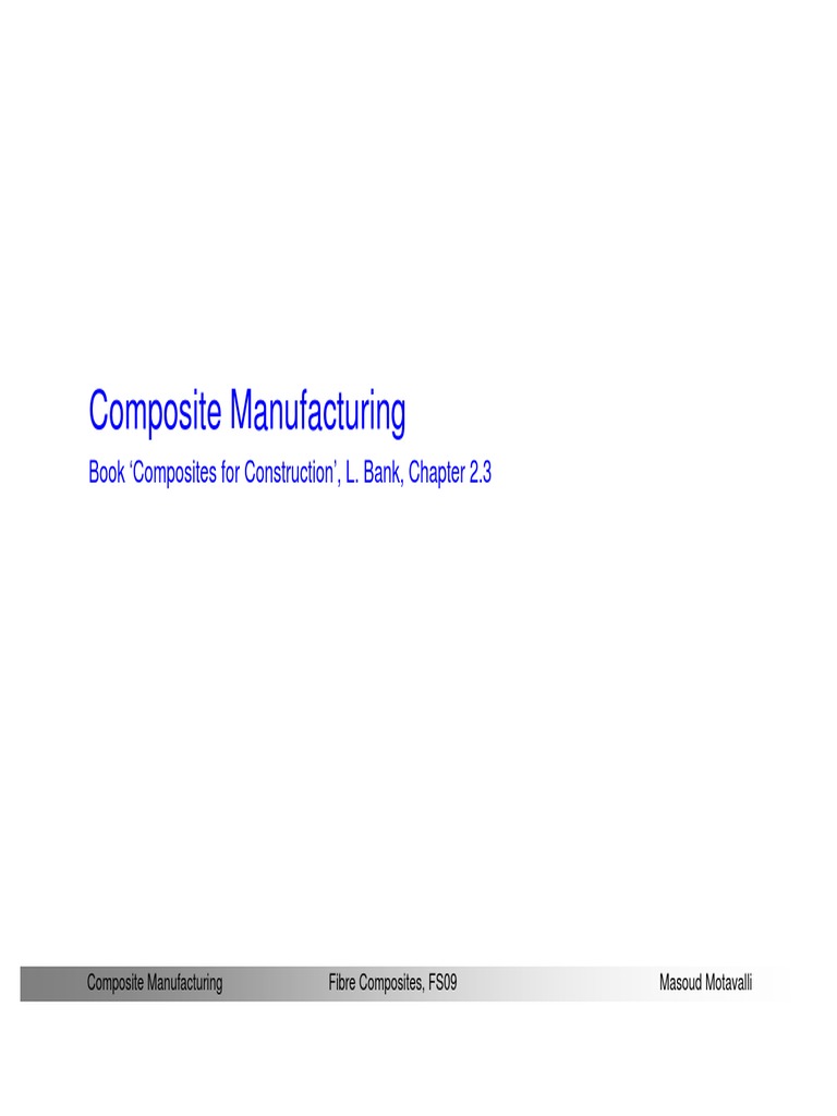 Composite Manufacturing | PDF | Composite Material | Fibre Reinforced ...