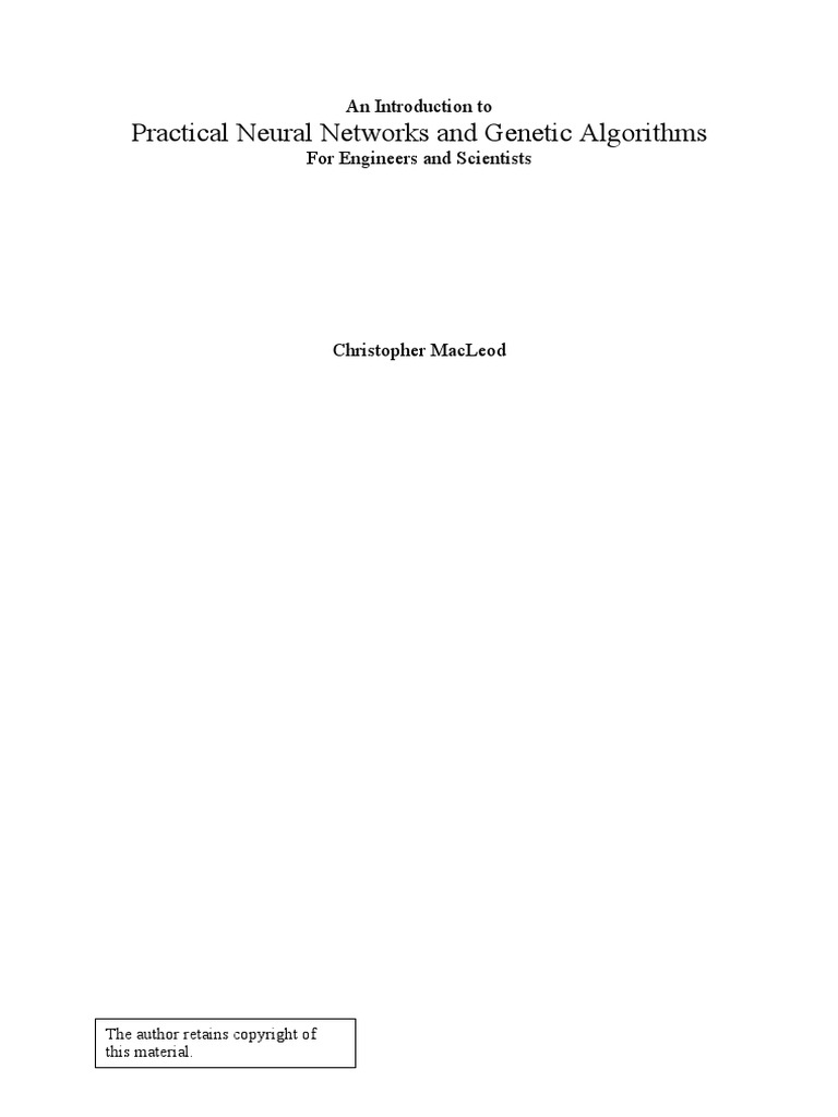 Christopher MacLeod-An Introduction To Practical Neural Networks and Genetic Algorithms For ...
