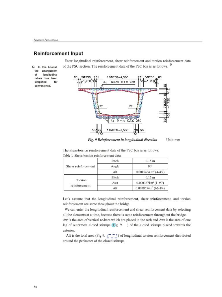PSC Design Sample Reinforcement Definition | PDF | Technology & Engineering