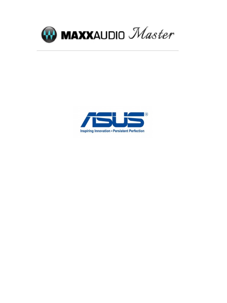 MaxxAudio Master For Asus N-Series User Guide | PDF | Equalization ...