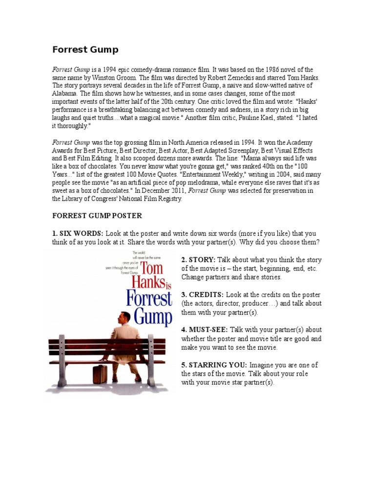 Forrest Gump | Download Free PDF | Leisure