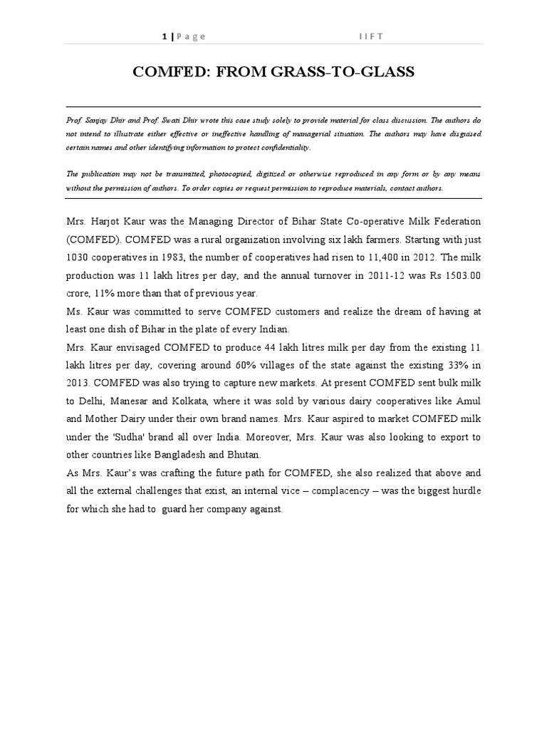 COMFED | PDF | Dairy Farming | Milk