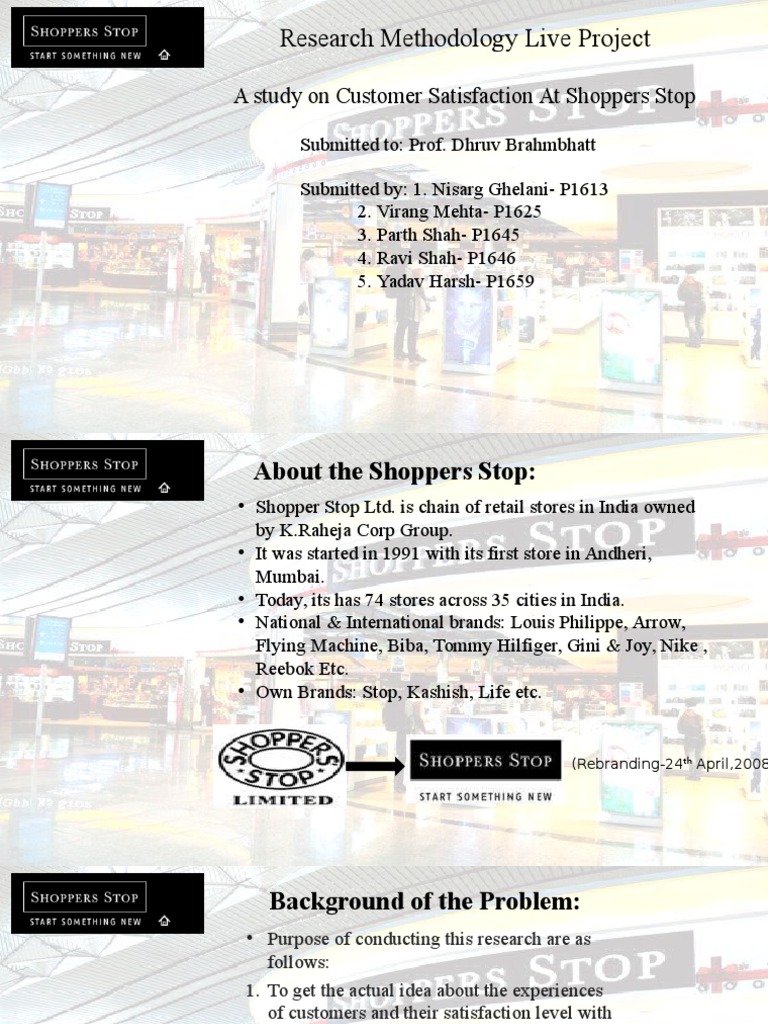 Shoppers Stop | Download Free PDF | Retail | Customer Satisfaction