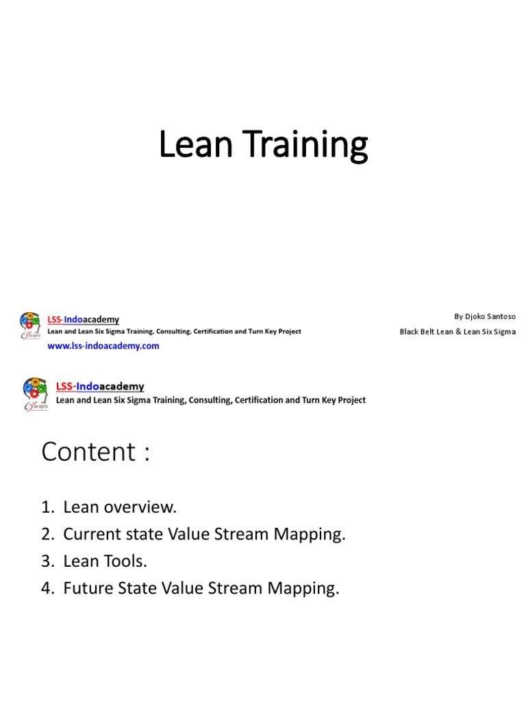 Lean and Lean Six Sigma Training Guide | PDF | Lean Manufacturing | Six ...