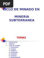 Ciclo de Minado Superficial | Material explosivo | Oxígeno