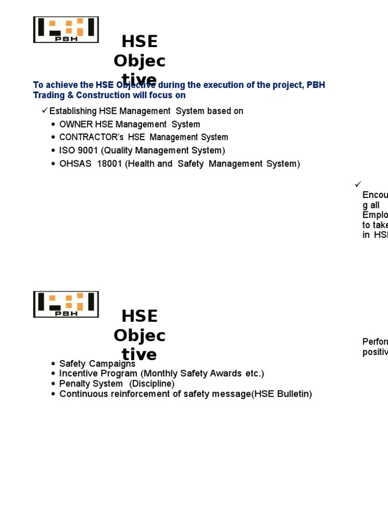 HSE Strategy for Project Execution | PDF