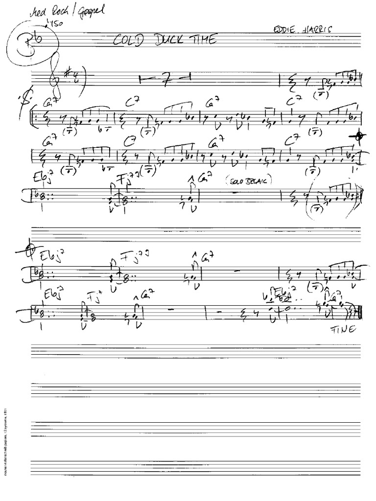 Cold Duck Time-Bb | PDF | Aerophones | Woodwind Instruments