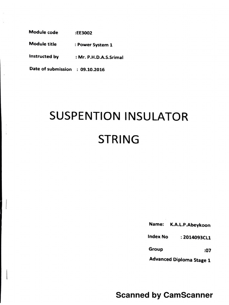 Suspension Insulator String | PDF