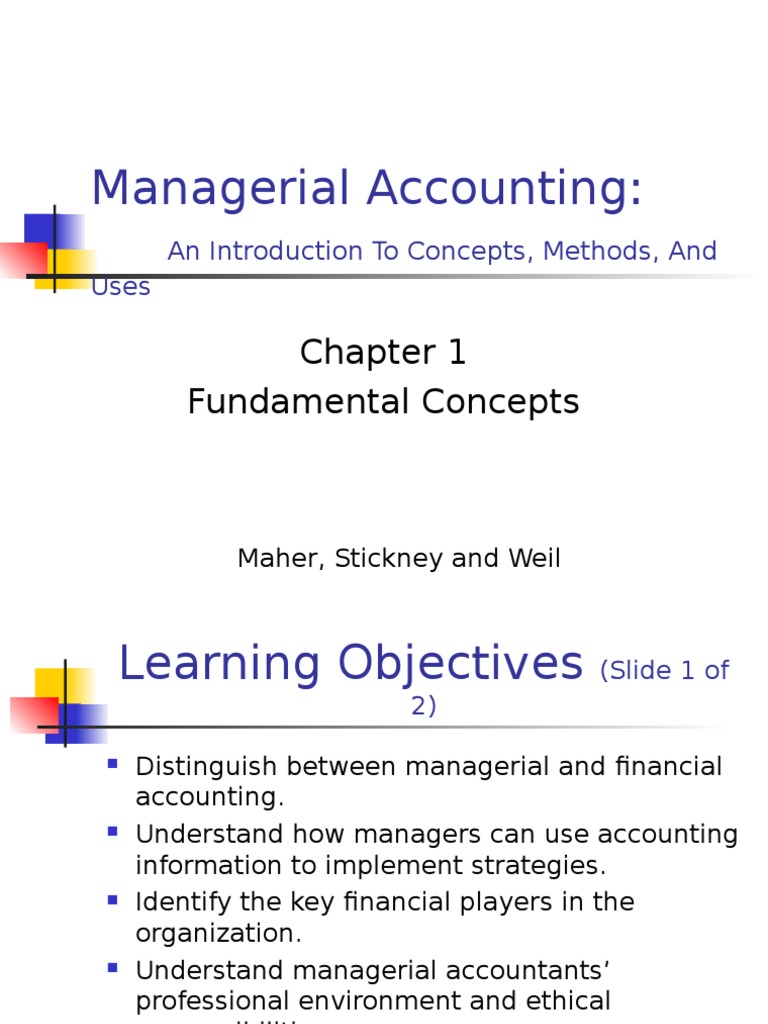 Managerial Accounting:: Fundamental Concepts | PDF | Management ...