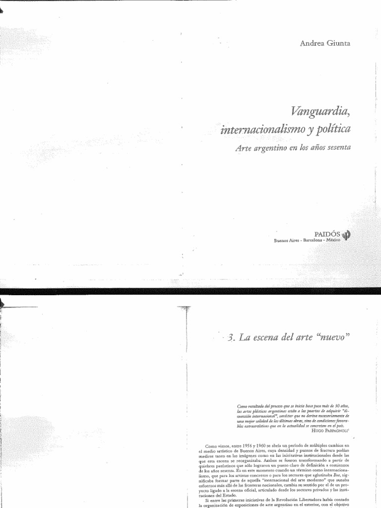Andrea Giunta-Vanguardia, Internacionalismo y Política (Escena Del Arte ...