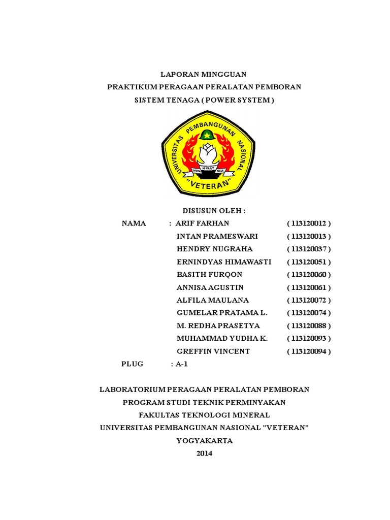 Cover Laporan Mingguan | PDF