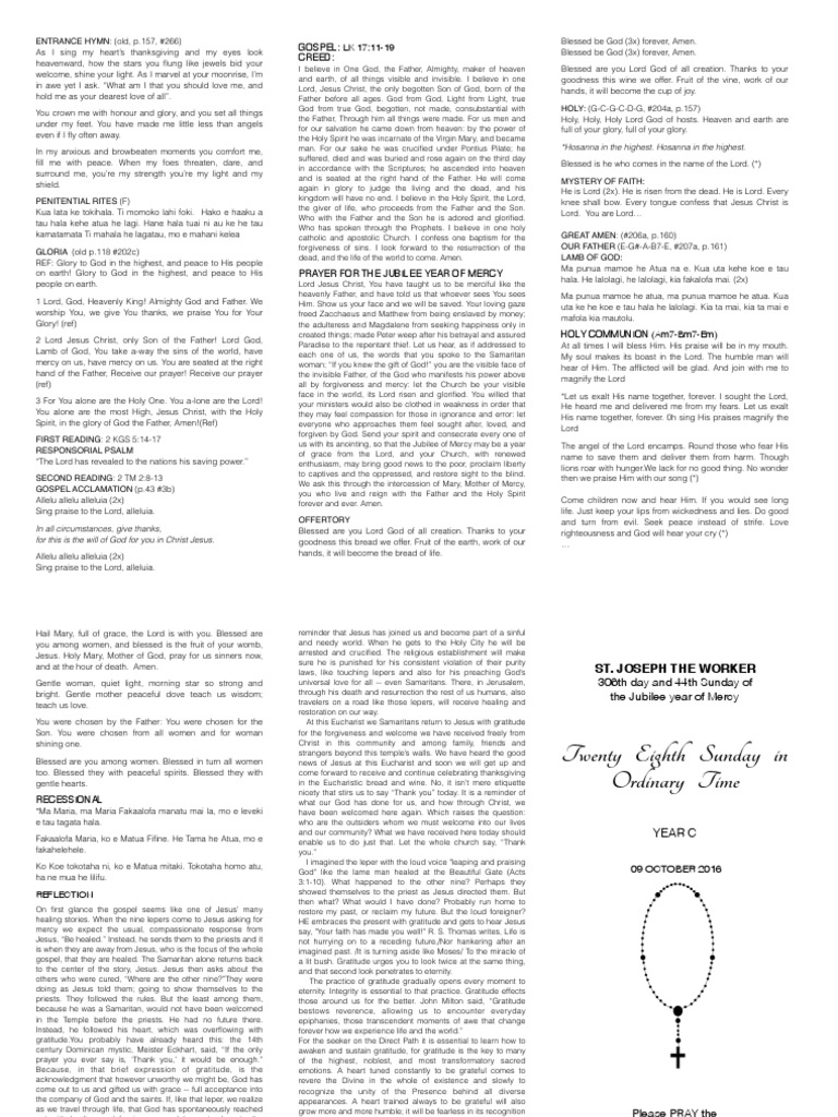 28th Sunday Final | PDF | God The Father | Eucharist