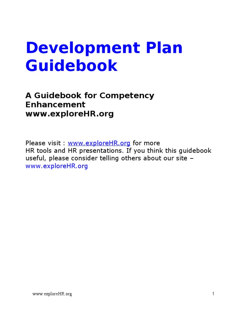 Development Plan Guidebook | PDF | Strategic Management | Human Resources