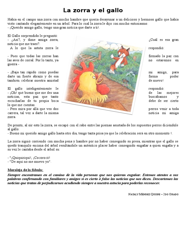 La Zorra y El Gallo | PDF | Cocina, comidas y vino