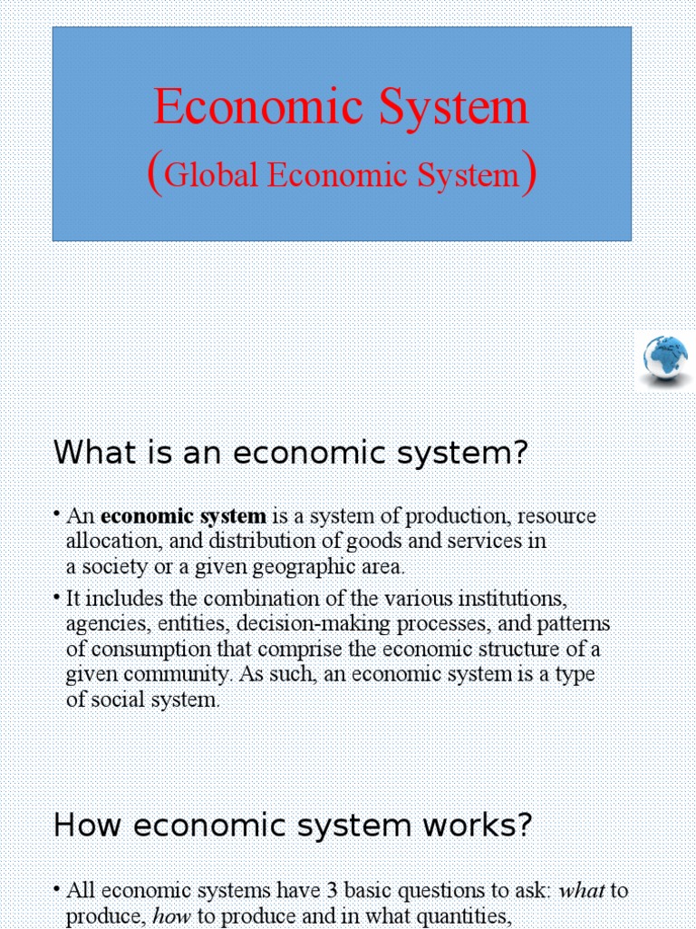 Overview of Global Economic Systems | PDF | Economic System | Free Market
