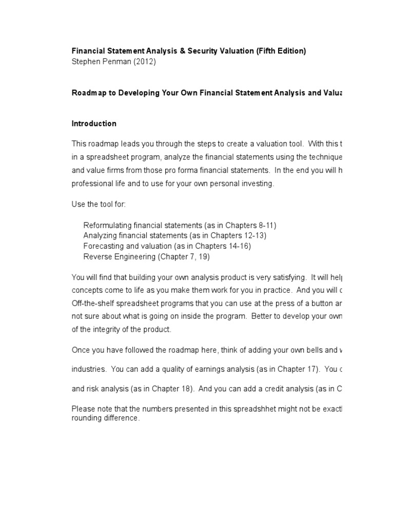Financial Statement Analysis & Security Valuation (Fifth Edition) | PDF | Employee Stock Option ...