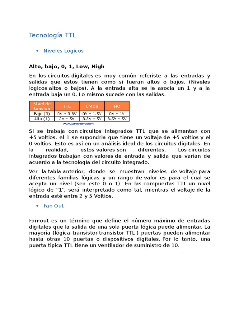 Tecnología TTL | PDF
