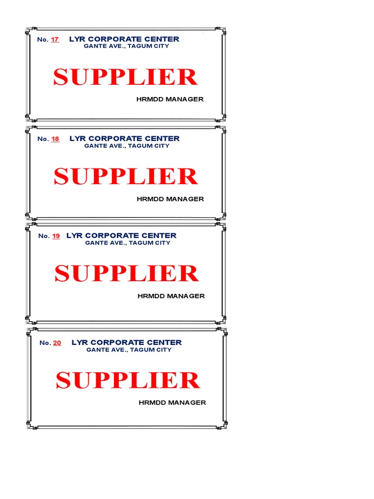 Supplier: Lyr Corporate Center | PDF