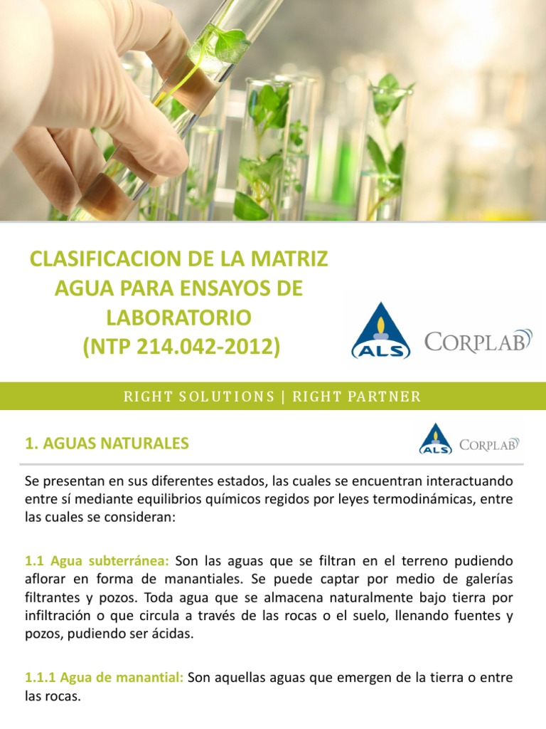 Clasificación de Matrices de Agua | PDF | Aguas residuales | Agua de mar
