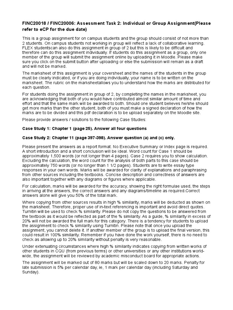 Assessemnt Item 2 and Marksheet | PDF | Turnitin | Educational Assessment