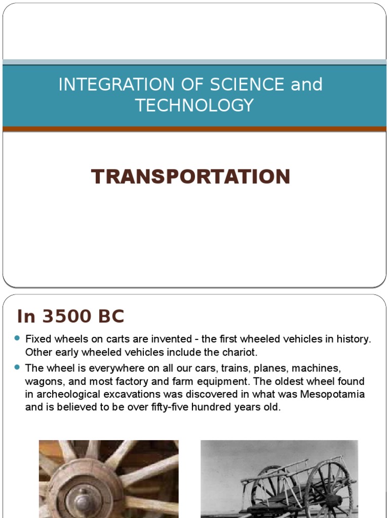 Timeline of Transportation Technology | PDF | Wheel | Steam Engine