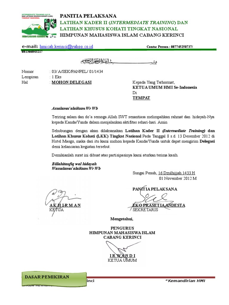 Proposal Lk2 Hmi Cab - Kerinci 2
