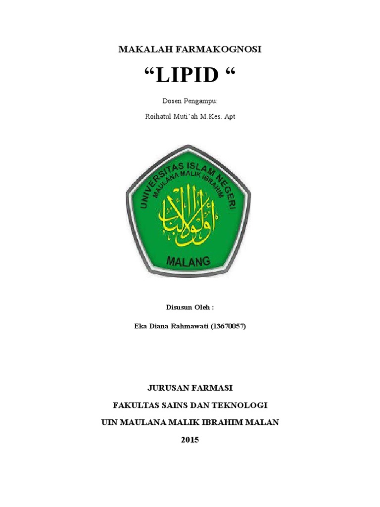 Makalah Farmakognosi Lipid | PDF