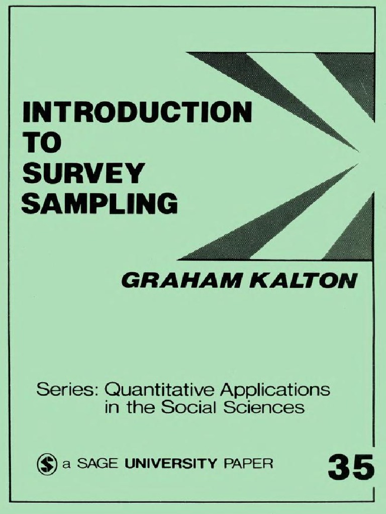 Kalton 1983 Introduction To Survey Sampling | PDF
