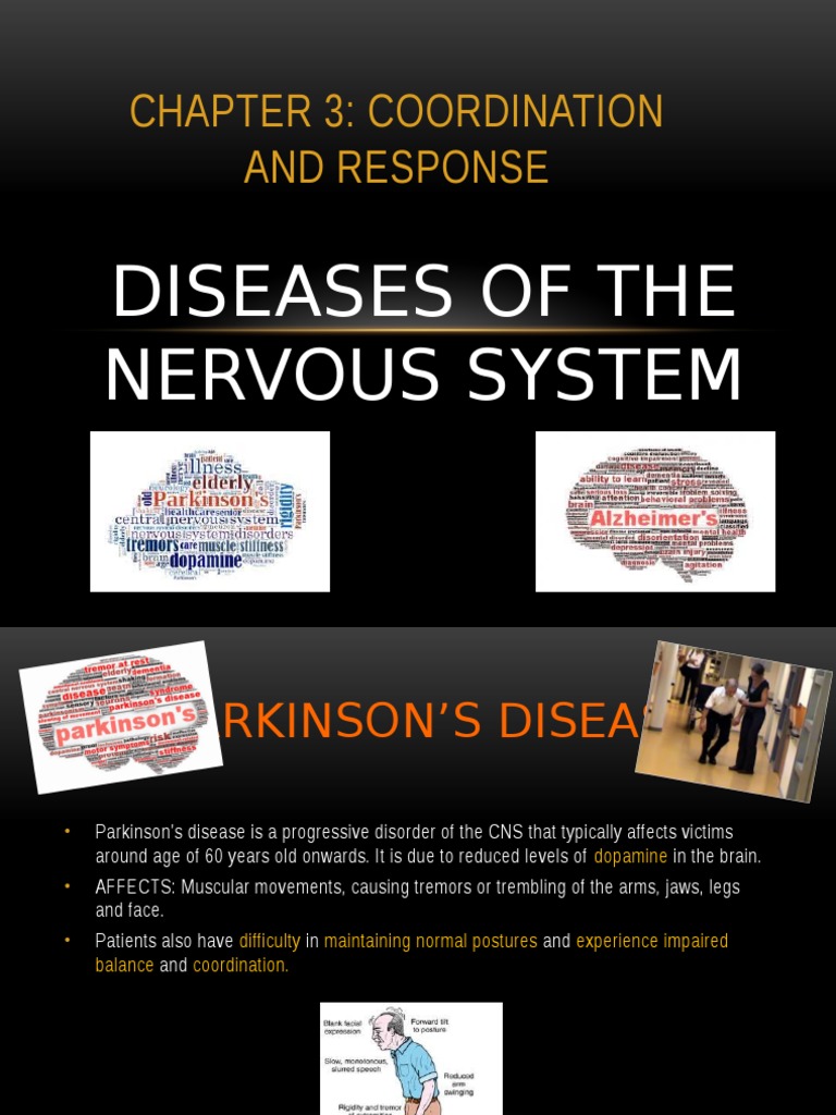 Chapter 3: Coordination and Response: Diseases of The Nervous System | PDF