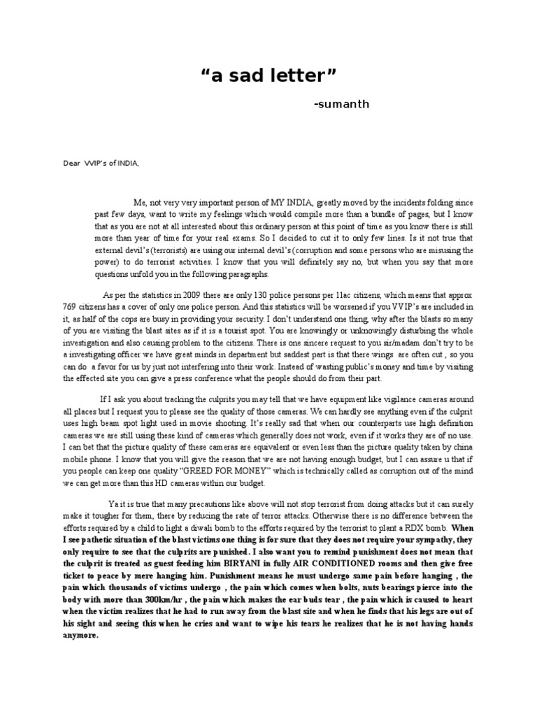 A Sad Letter | Download Free PDF | Violence | Crime Thriller