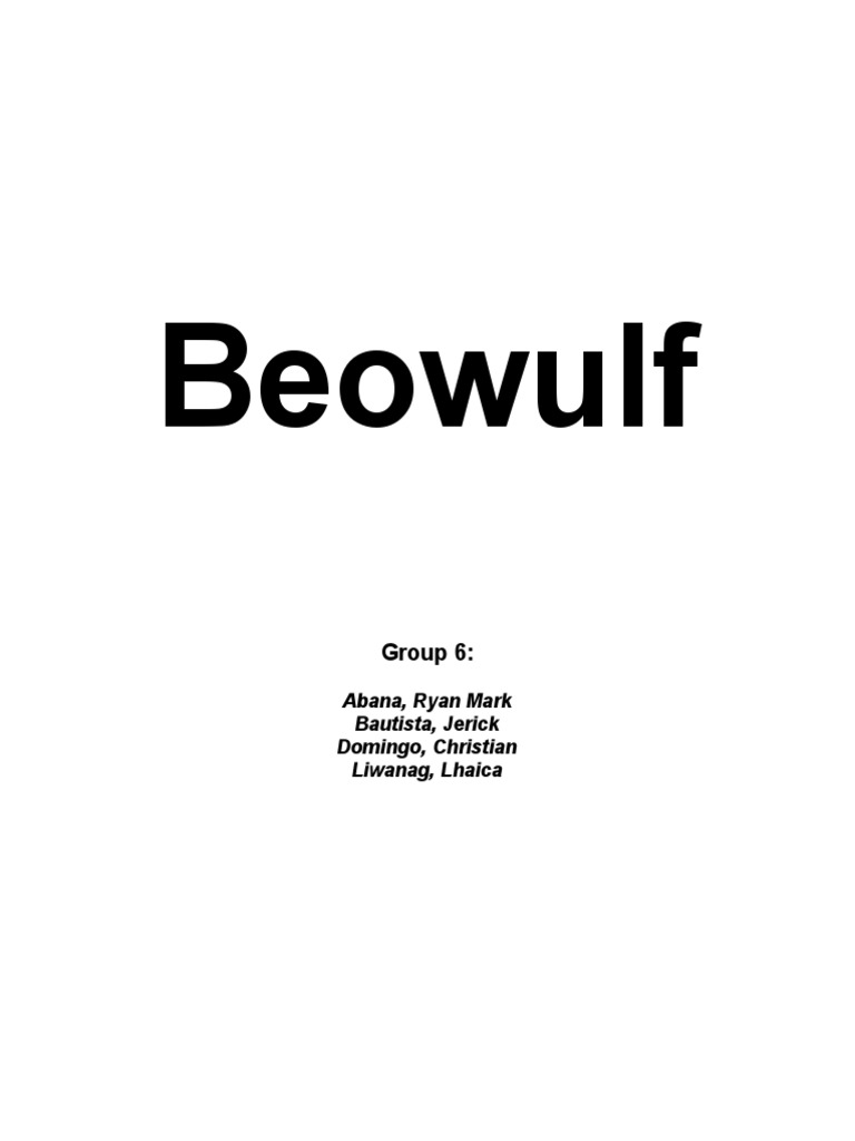 Beowulf: Group 6 | PDF | Beowulf | Geats