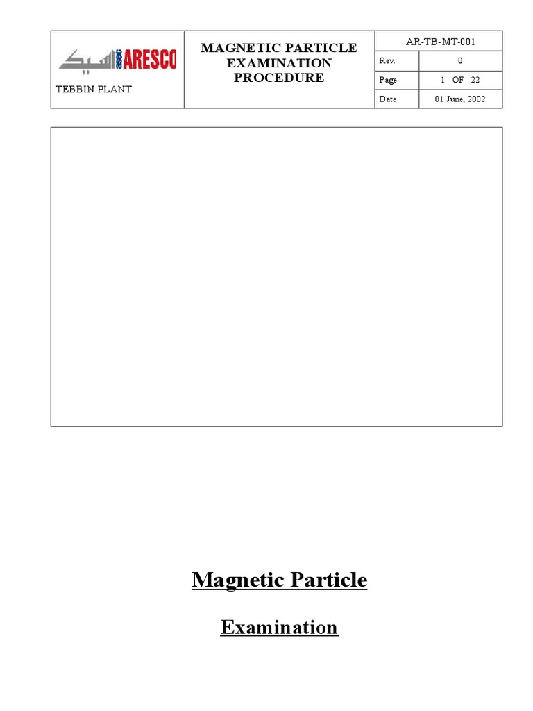 MT Test Procedure According To Asme | PDF | Welding | Construction