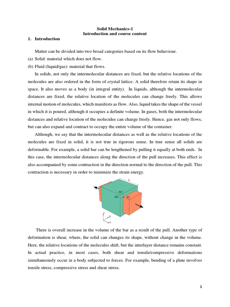 Solid Mechanics-1 PDF | PDF | Elasticity (Physics) | Plasticity (Physics)