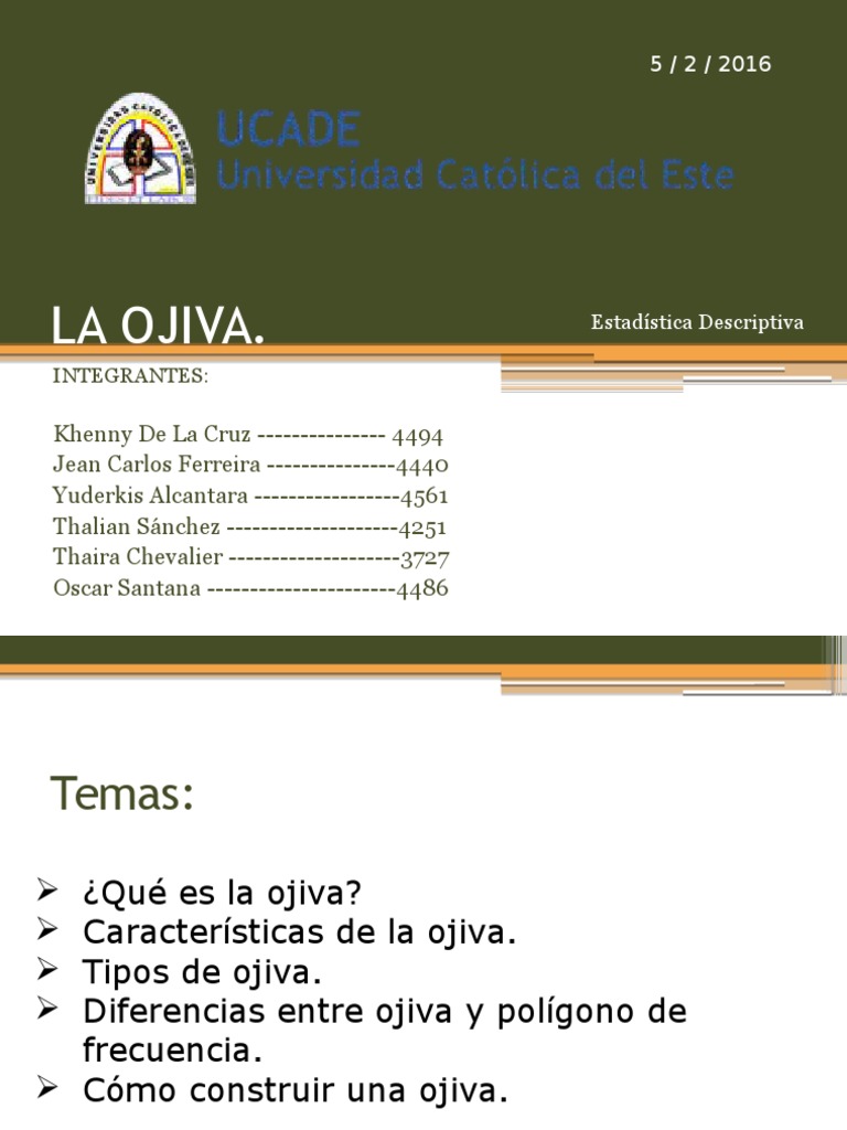 La Ojiva | PDF | Bala | Enseñanza de matemática