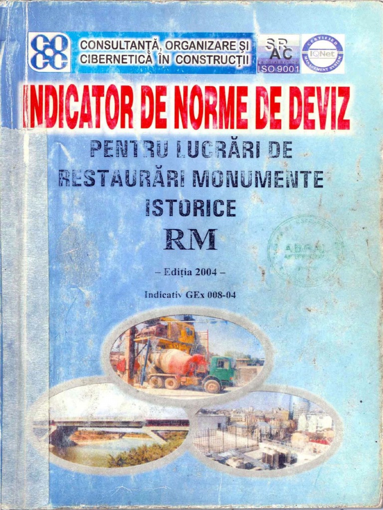 Norme de Deviz-RM-Restaurari-monumente-istorice PDF | PDF