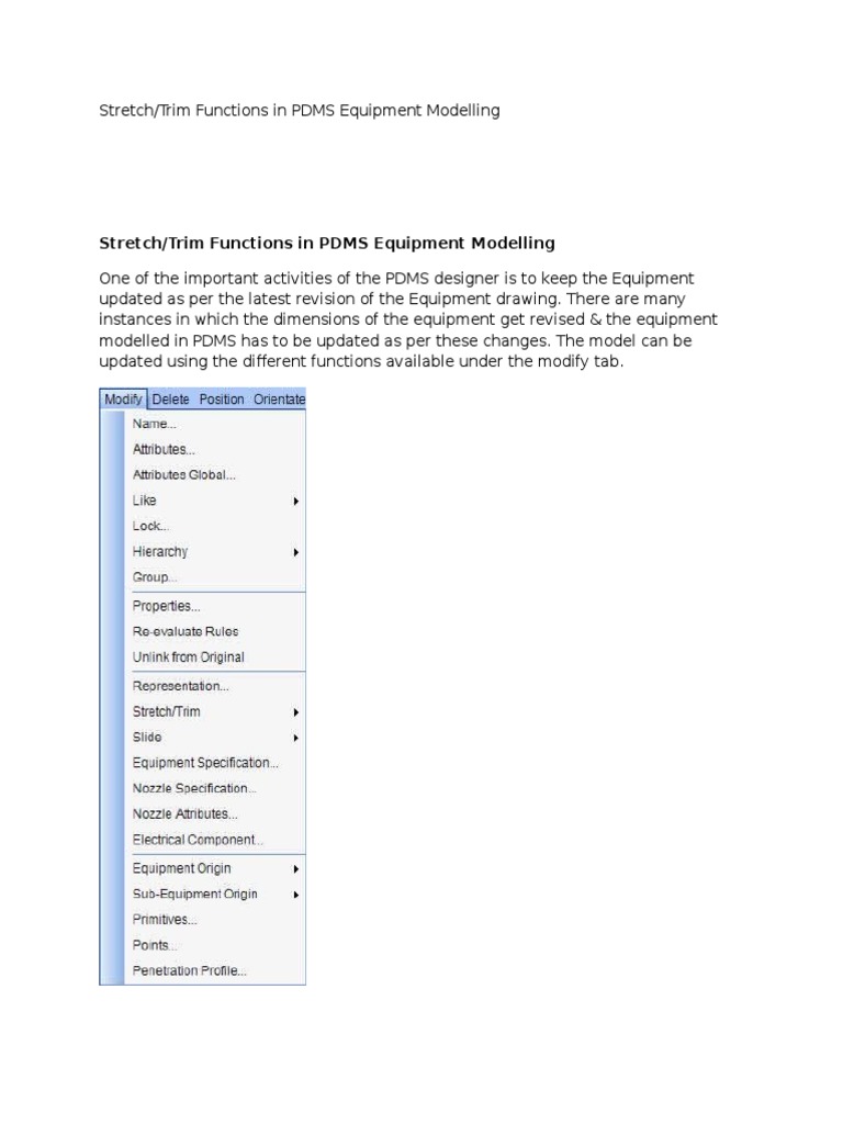 PDMS Equipment Modelling | PDF | Computing | Software