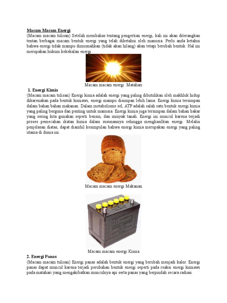 Macam Macam Energi | PDF