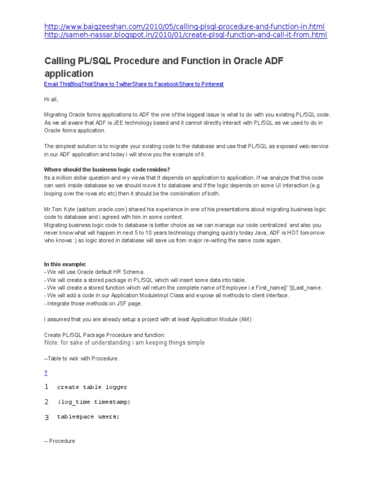 Calling PL SQL Function | PDF | Pl/Sql | Subroutine