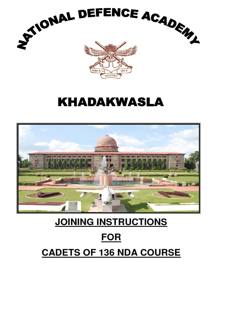 Joining Instructions FOR Cadets of 136 Nda Course | PDF | Cadet | Armed Conflict