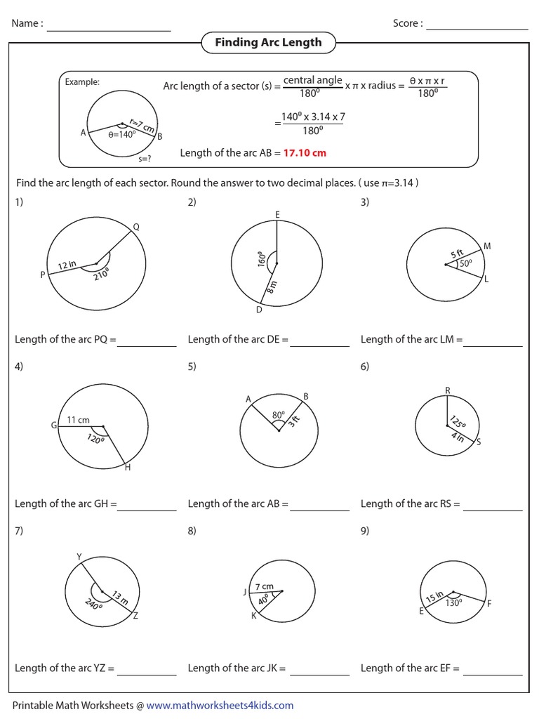Finding Arc Length: Example | PDF