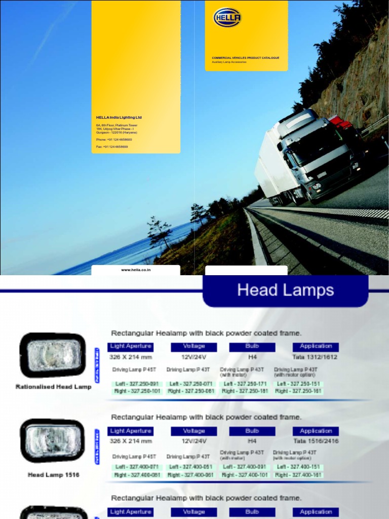 Hella Brochure | PDF | Headlamp | Glass Applications