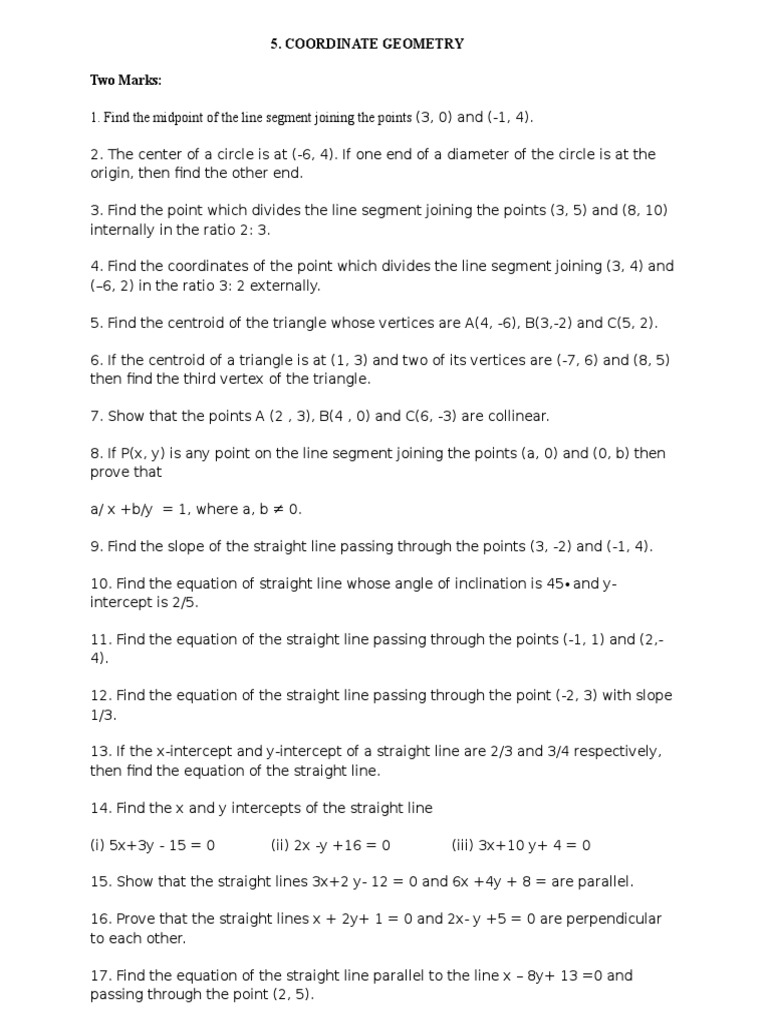 SSLC Chapter 5 | PDF | Line (Geometry) | Triangle